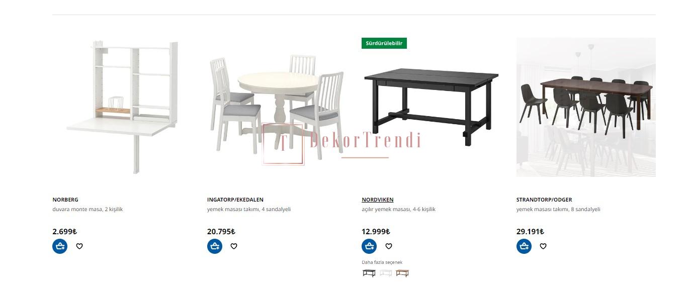 4 kişilik İkea Masa Modelleri Yeni Yıl Koleksiyonu Yayında!